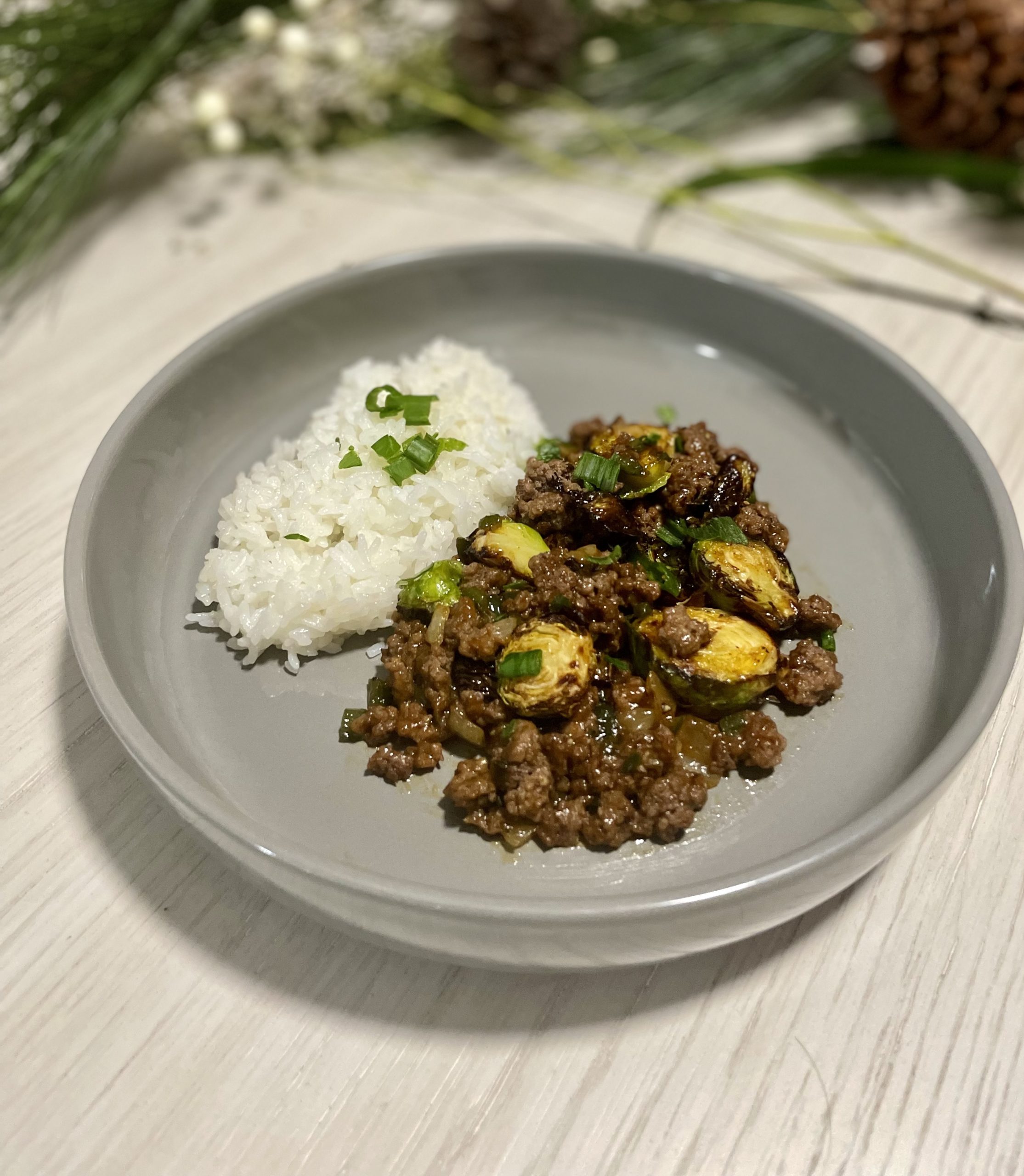 Firecracker Beef & Brussels Sprouts - Lose Weight, Eat Pizza